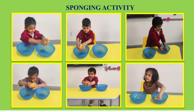 Nursery - Sponging Activity | National Public School